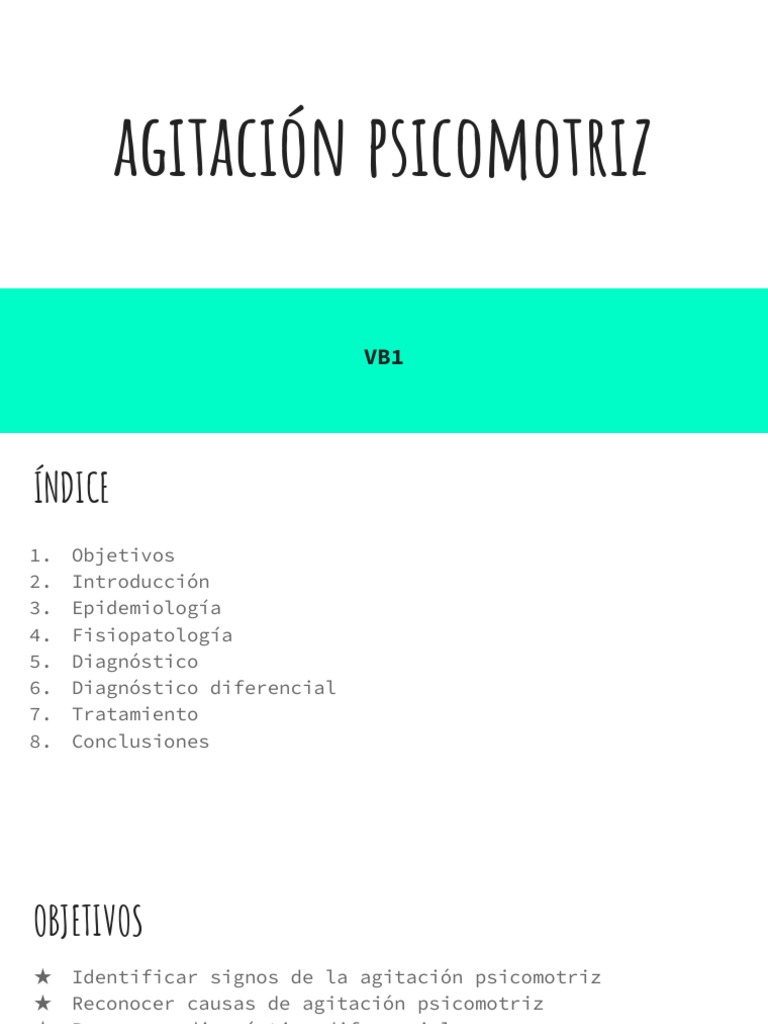 Guía Completa sobre Agitación Psicomotriz | PDF