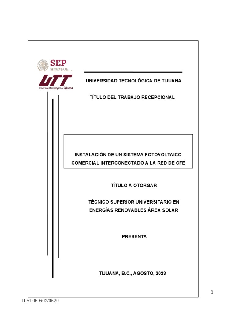 Tesis UTT Incompleta | PDF