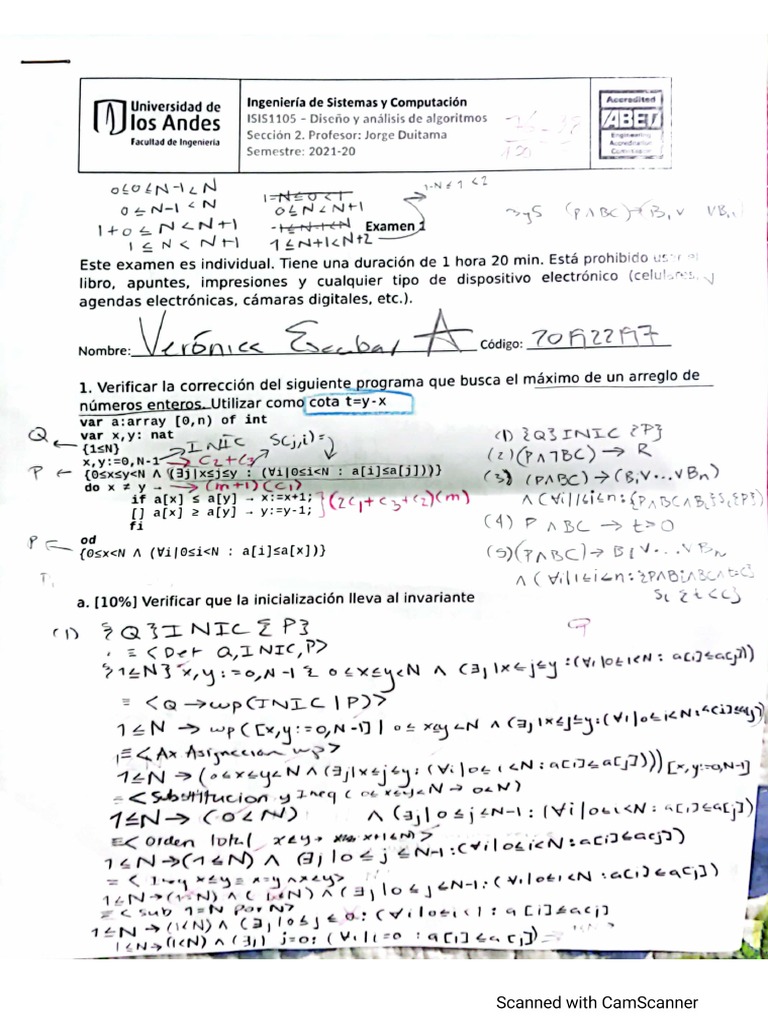 Dalgo Parcial 1 | PDF