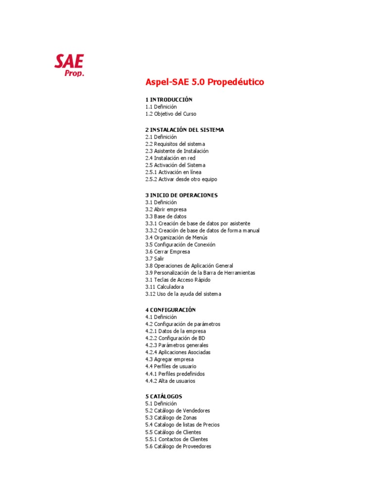 Aspel-SAE 5.0 Propedéutico | PDF