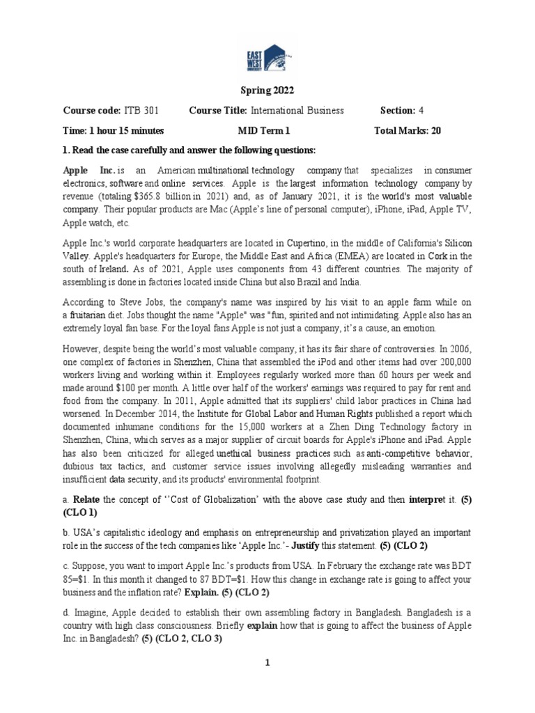 MID1 ITB301 4 Spring22 | PDF | Career & Growth | Business