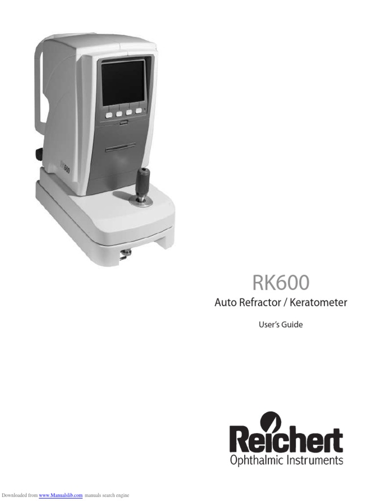 Reichert RK600 User's Guide | PDF
