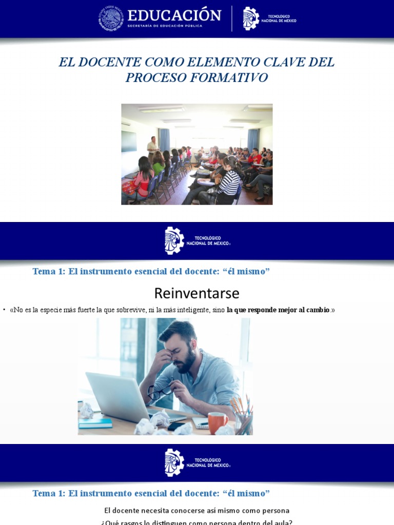 El Docente Como Elemento Clave Del Proceso Formativo | PDF | Estrés (biología) | Burnout ocupacional