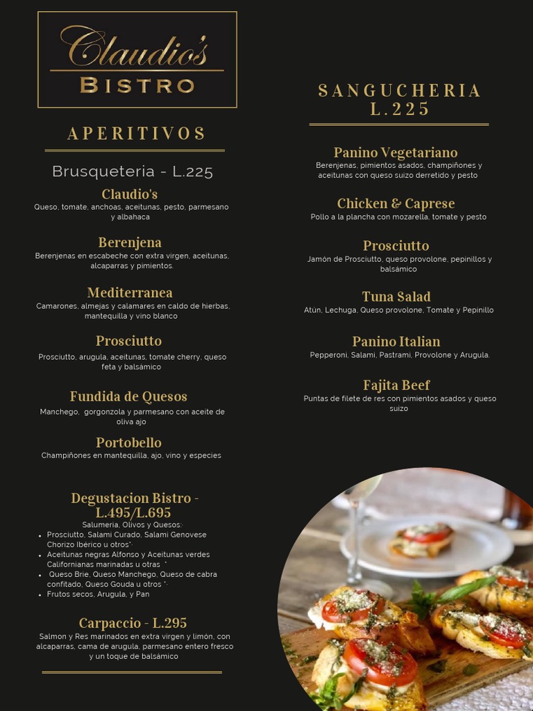 Claudio's Bistro - Castaños Sur | PDF