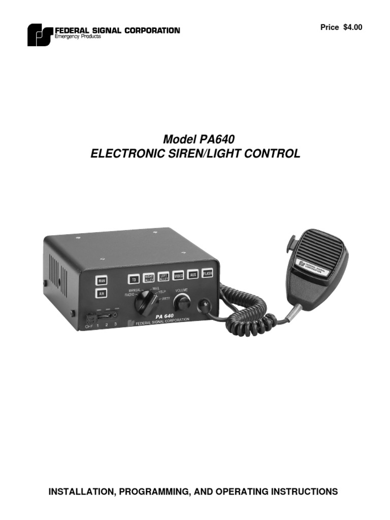 Manual PA640 | PDF