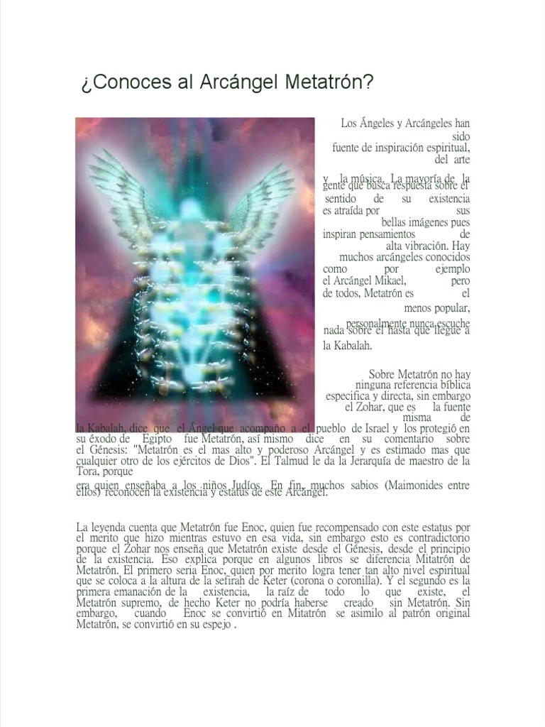 Guía conoces-al-arcangel-metatron? | PDF | Kábala | Ángel