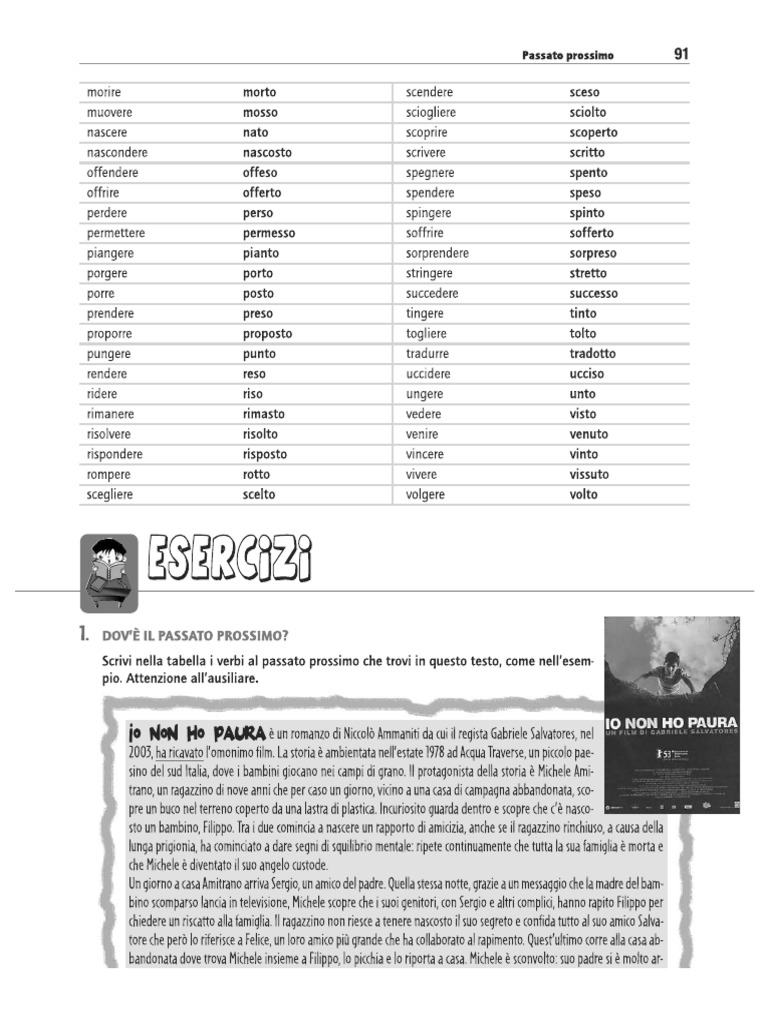 passato prossimo testo | PDF