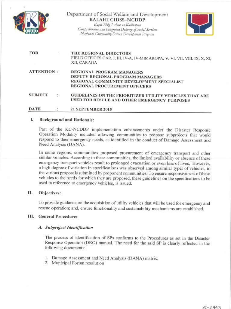 Guidelines On The Prioritized Utility Vehicles That Are Used For Rescue ...