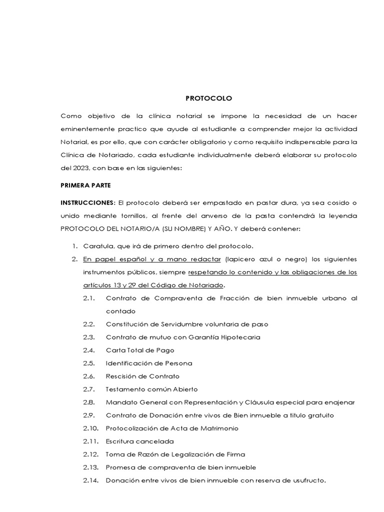 Protocolo Tarea Notaiado | PDF