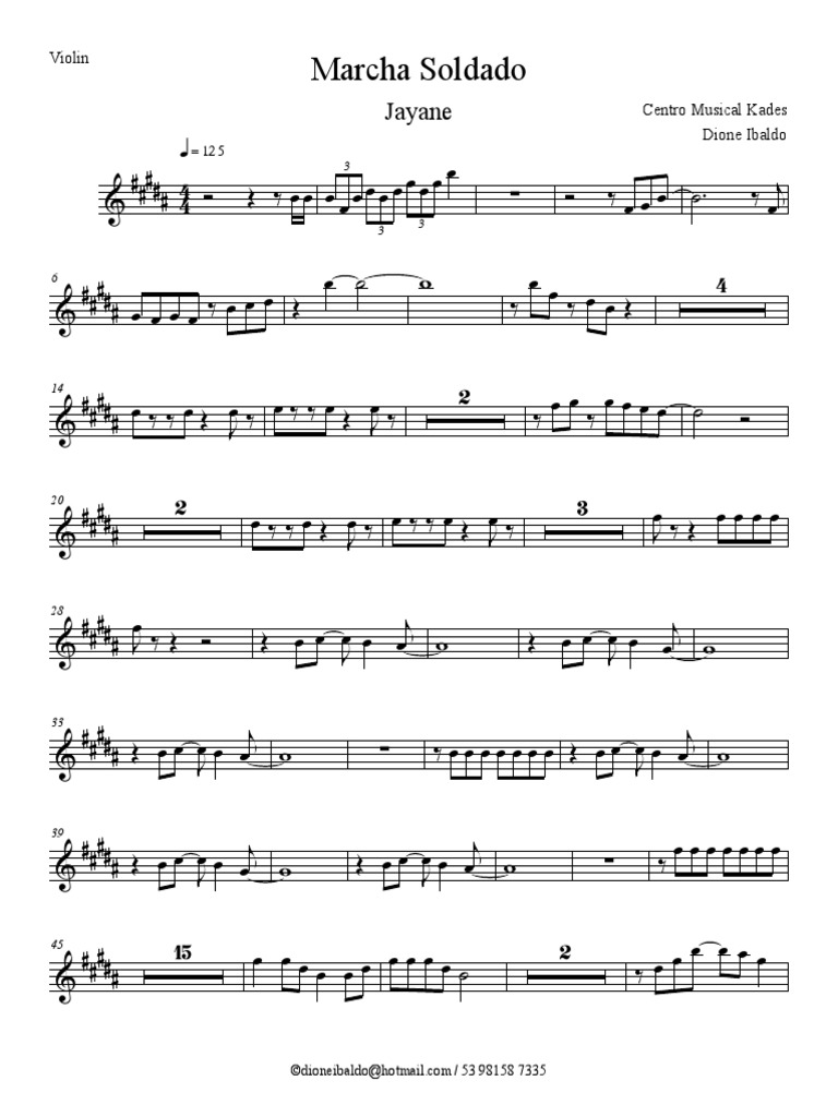 Marcha Soldado - Violin | PDF