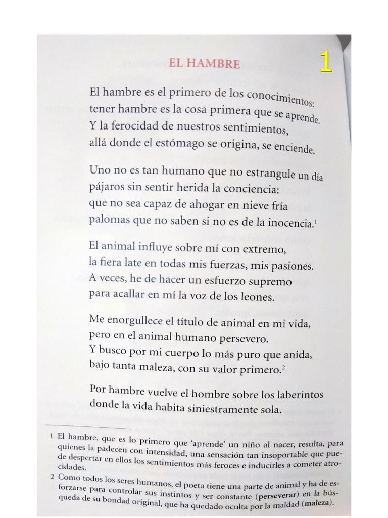 Miguel Hernández El Hambre Pdf