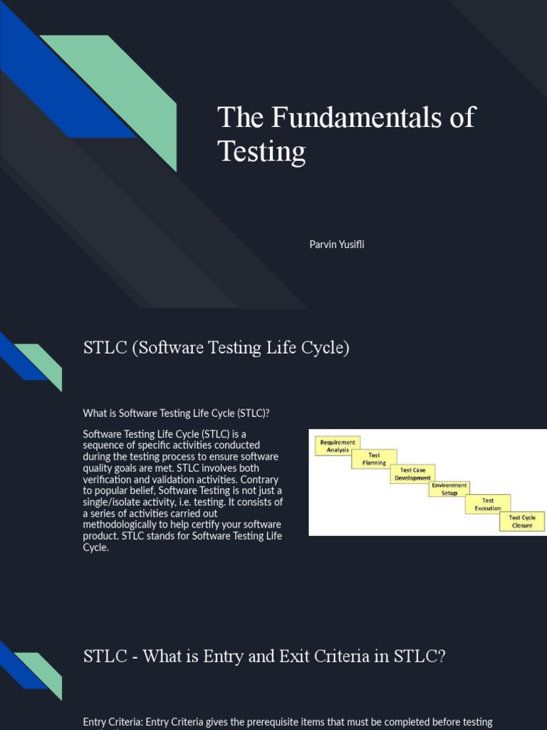 The Fundamentals of Testing - Lesson 2 | PDF