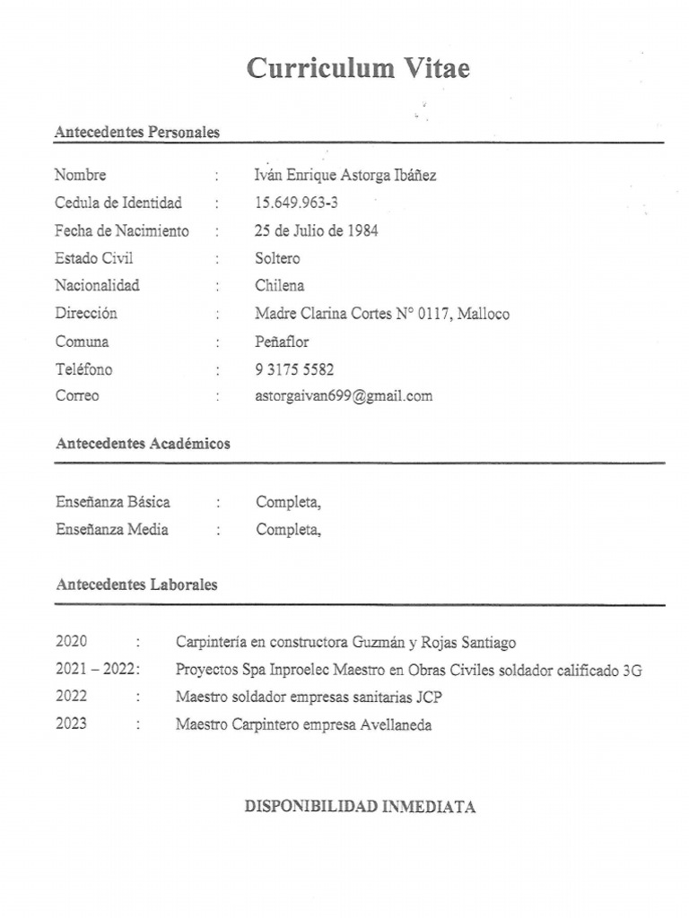 CV Ivan Astorga | PDF