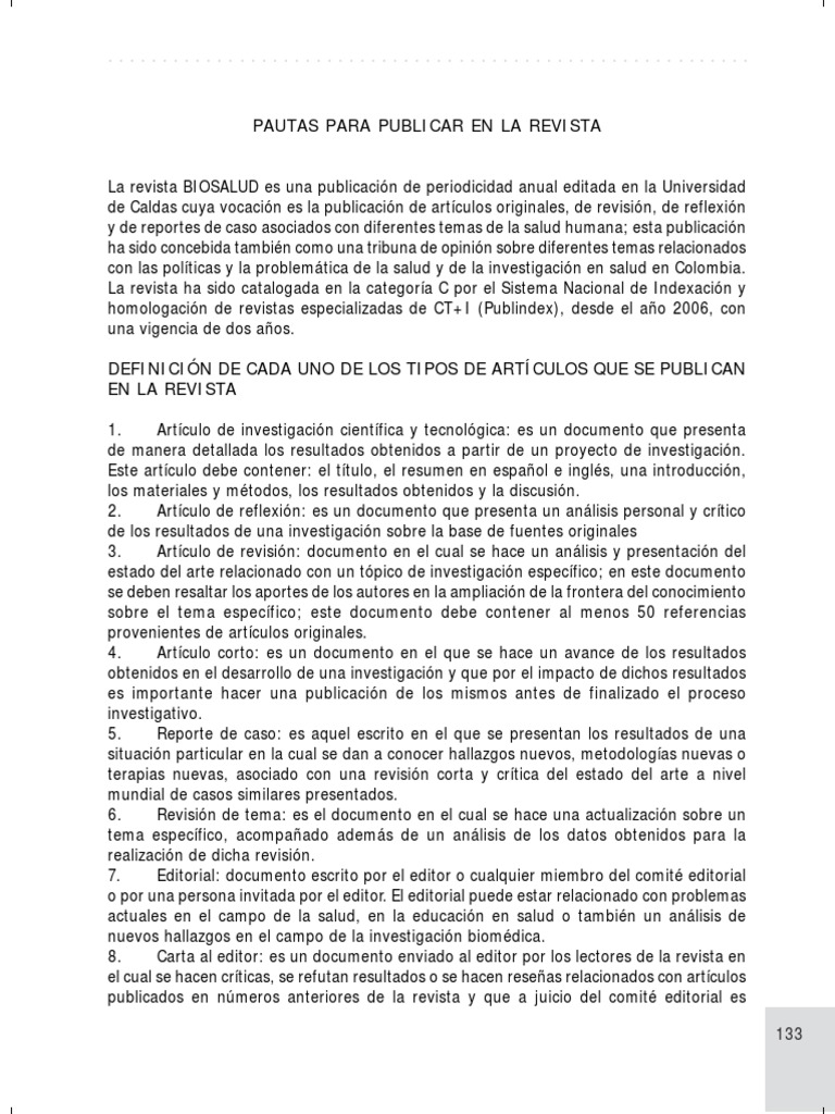 Normas de Biosalud | PDF | Estadísticas | Sumario abstracto)