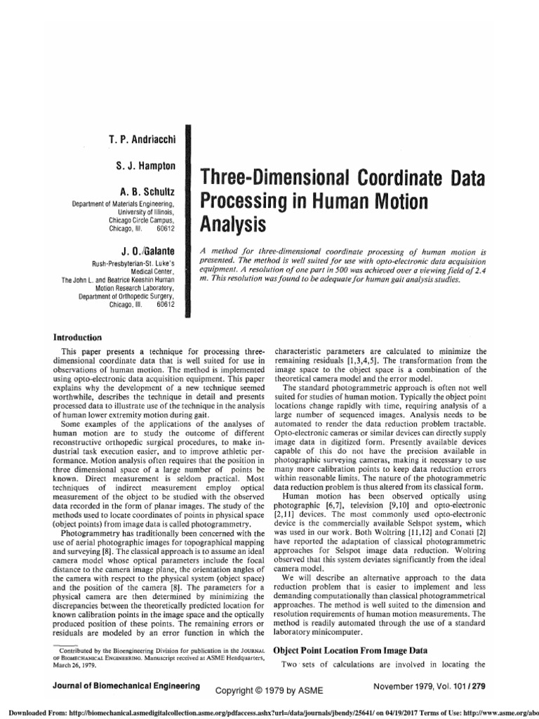 Andriacchi 1979 | PDF