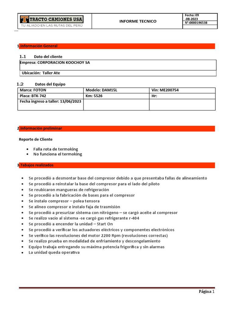 Informe Tecnico - Koochoy | PDF