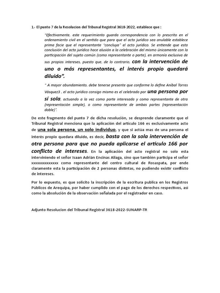 Documento Aclaratorio para RRPP | PDF