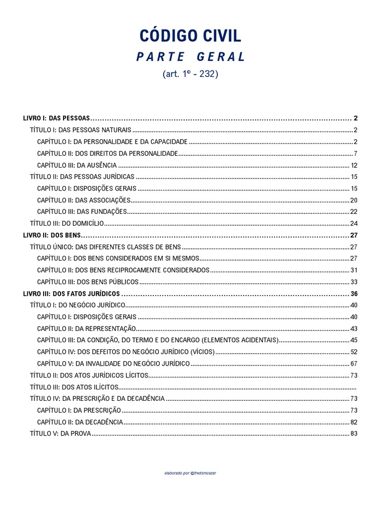 CC 2002 Parte Geral | PDF