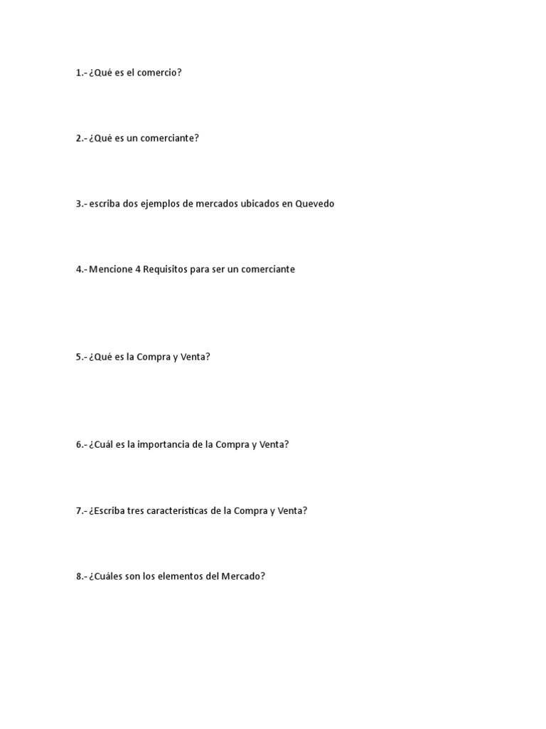 Cuestionario Vasio | PDF