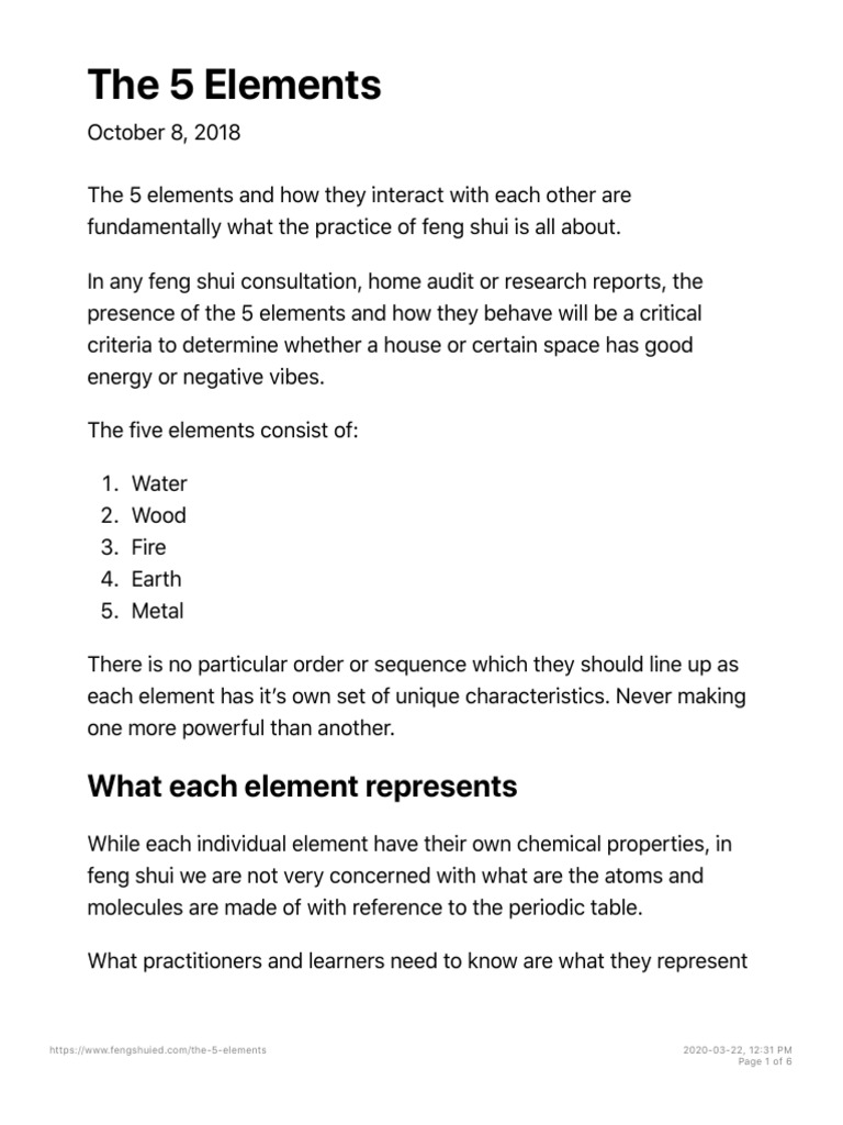 The 5th Elements | PDF