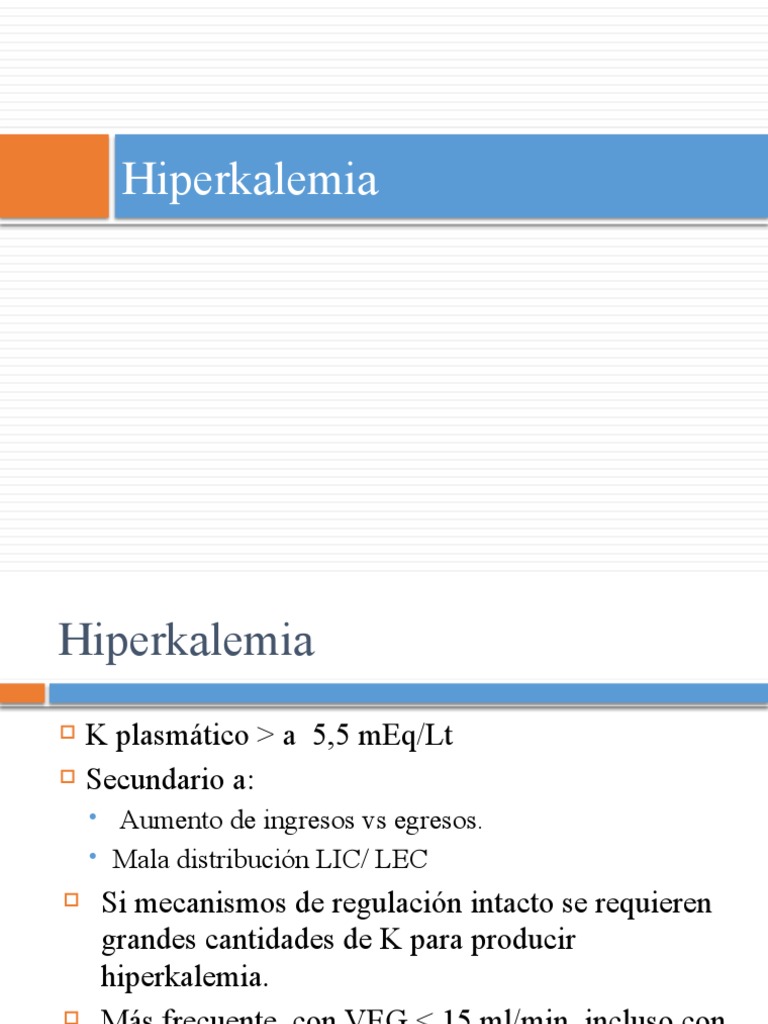 Hipo e Hiperkalemia | PDF | Cocina, comidas y vino | Ciencia y matemáticas