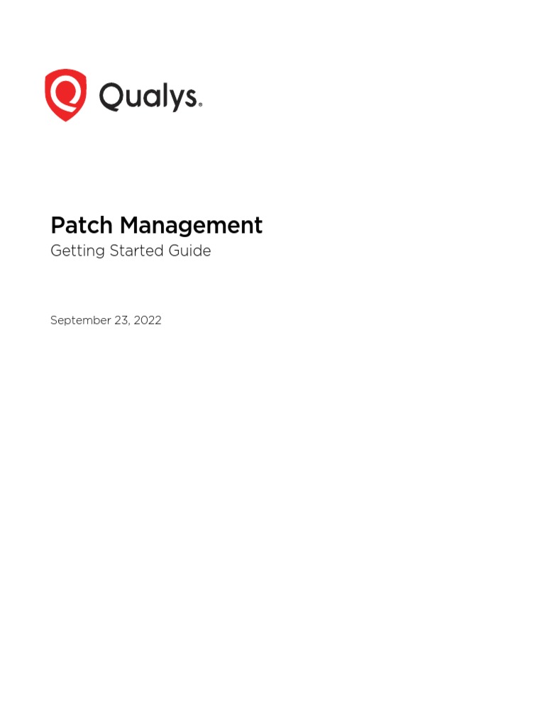 Qualys Patch Management Getting Started Guide | PDF