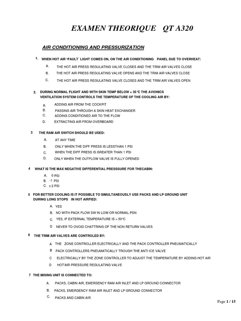 A320 QCM Exam: Navigation & Systems | PDF