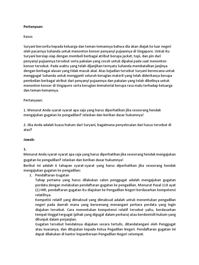 Tugas 2 Hukum Acara Perdata | PDF