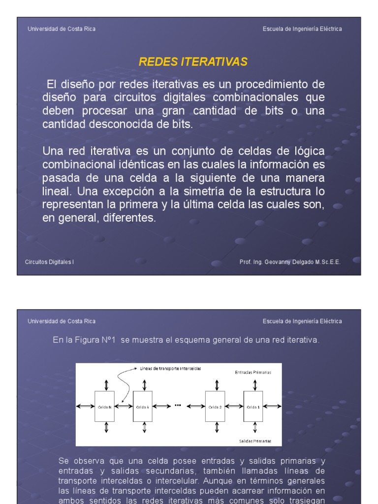 Diseño de Redes Iterativas en Circuitos | PDF | Ingenieria Eléctrica | Poco