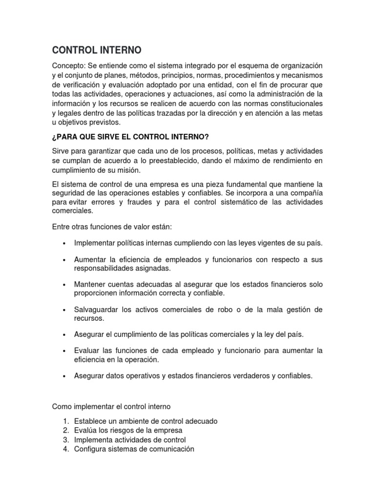 Control Interno | PDF