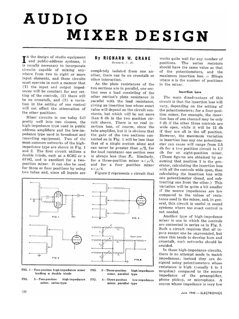 Audio Mixer Design | PDF