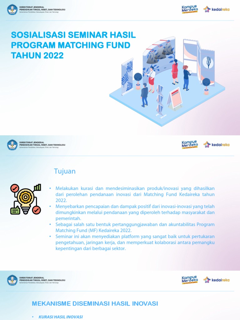 Paparan Sosialisasi Seminar Hasil Matching Fund 2022 | PDF