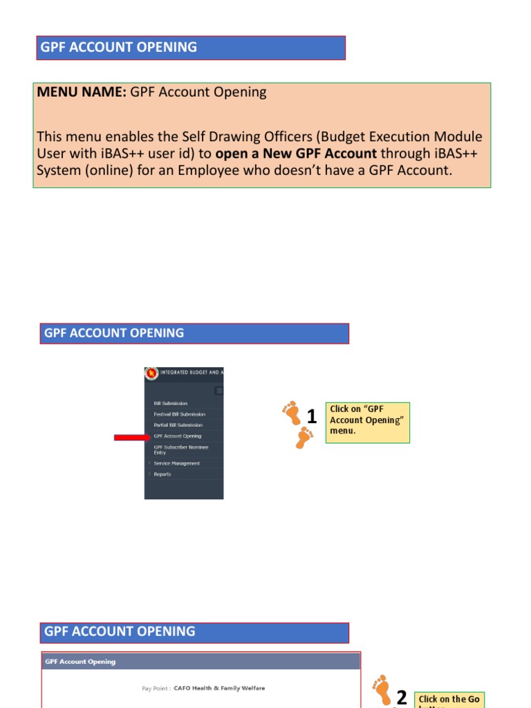 GPF Account Opening Guide | PDF | Subscription Business Model | Cyberspace