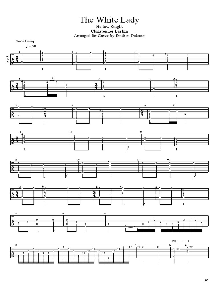 Guitar Tab: The White Lady | PDF