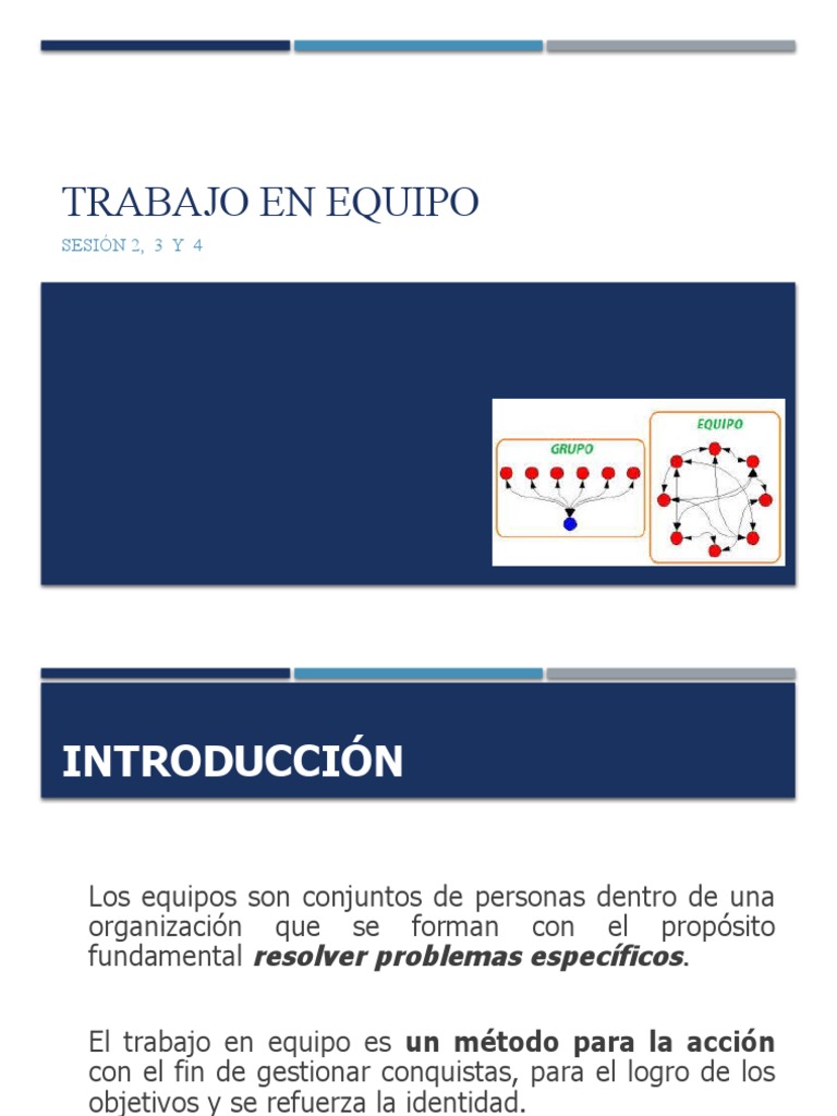 Sesi n2 3 y 4 Trabajo en Equipo | PDF | Planificación | Planificación estratégica