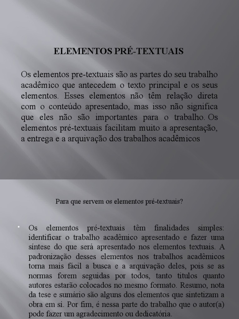 Elementos pré-textuais | PDF