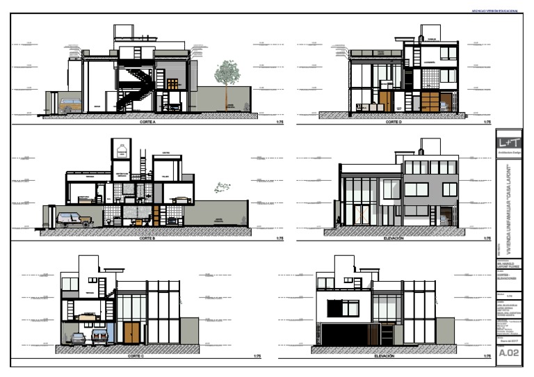A.02 Cortes - Elevaciones | PDF
