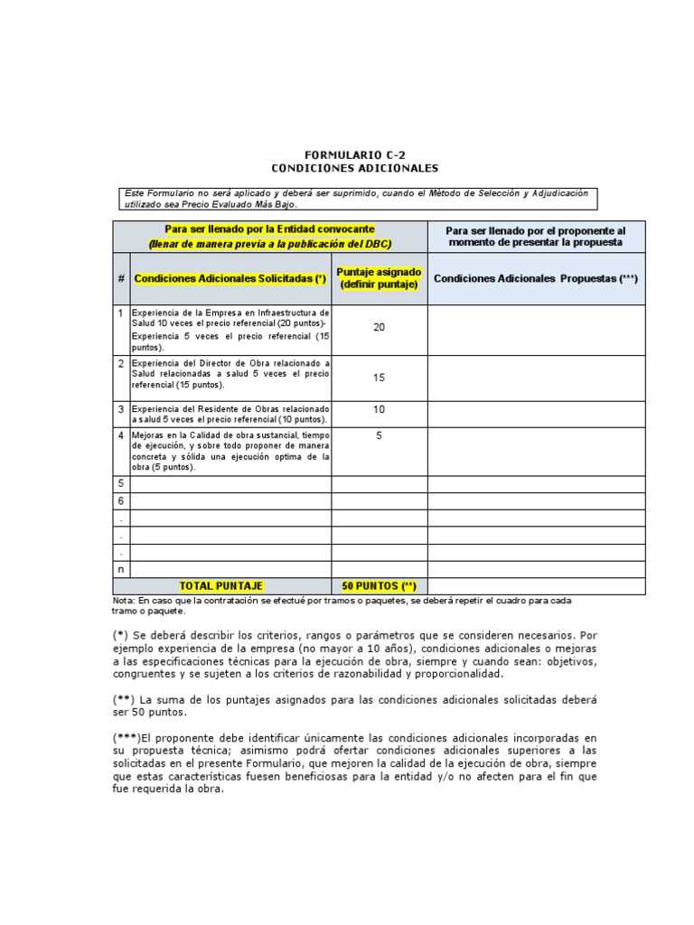 FORMULARIO Llenado C2 | PDF