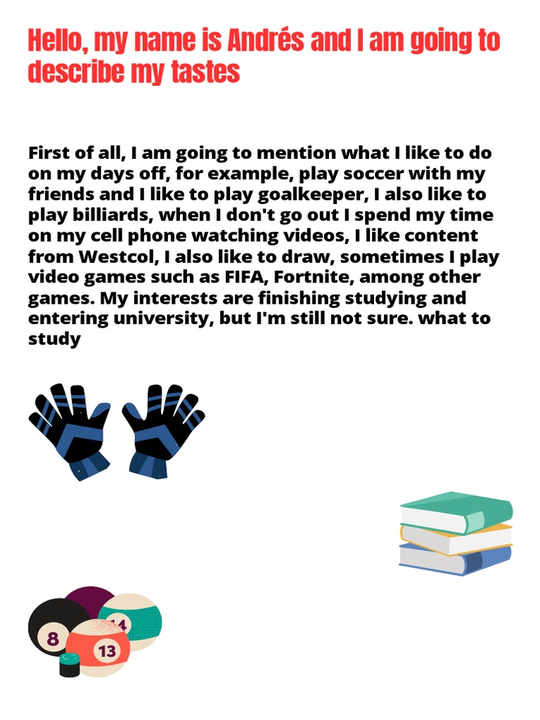 Descripcion de Mis Gustos | PDF