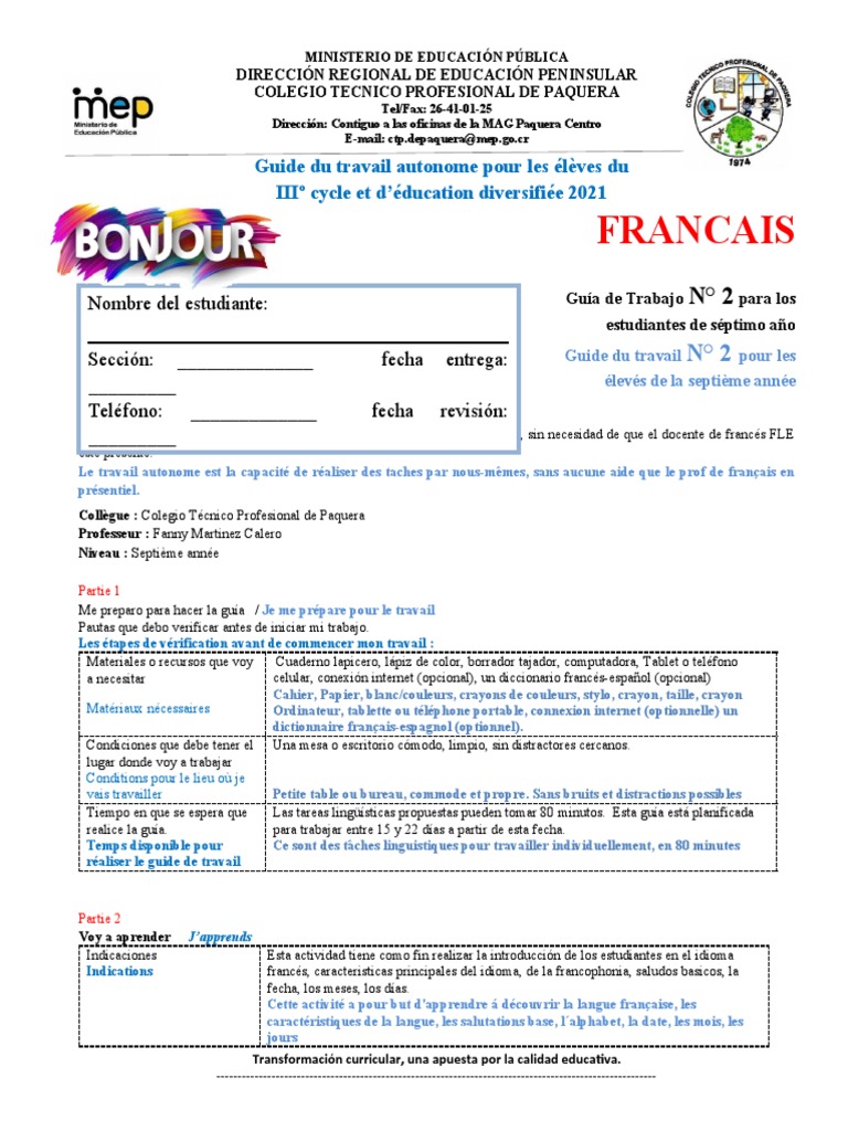 GTA #2 Francés Setimo FMC 2021 | PDF