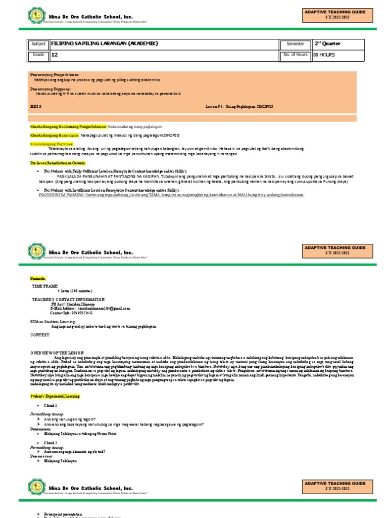 TG Fil Larang 3 | PDF