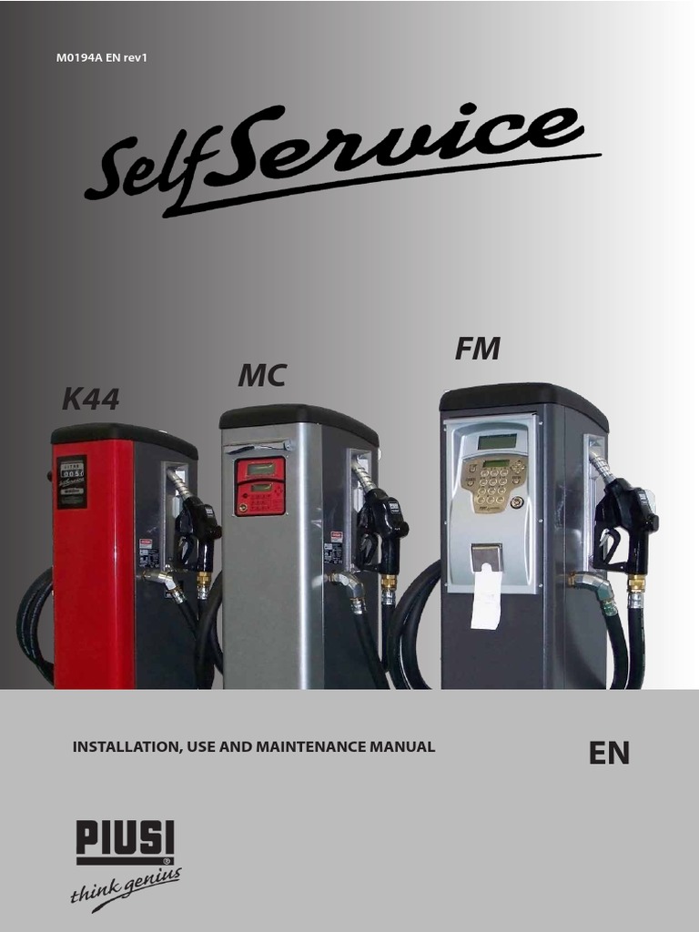 Self Service Instruction Manual | PDF | Pump | Valve