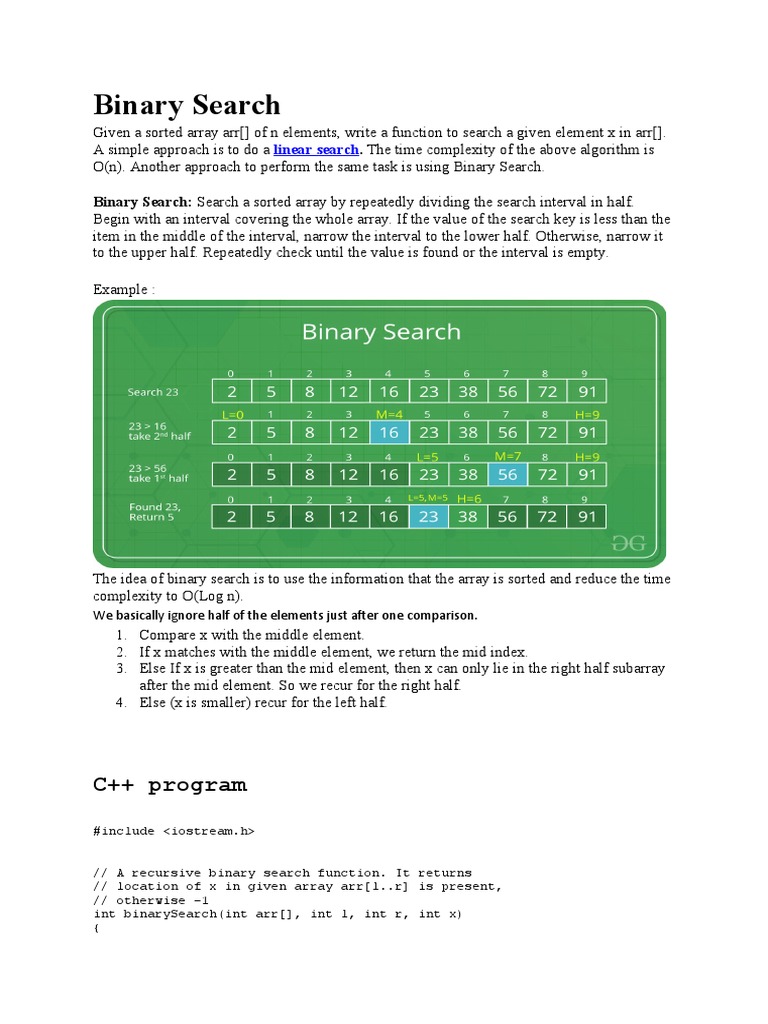 Binary Search | PDF