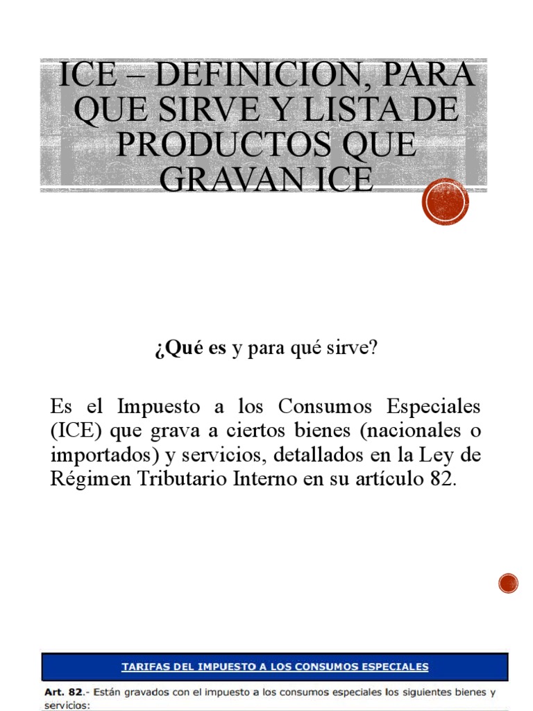 Ice - Definicion, para Que Sirve y Lista de Productos Que Gravan Ice ...