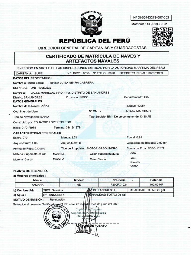 Certificado Matricula | PDF