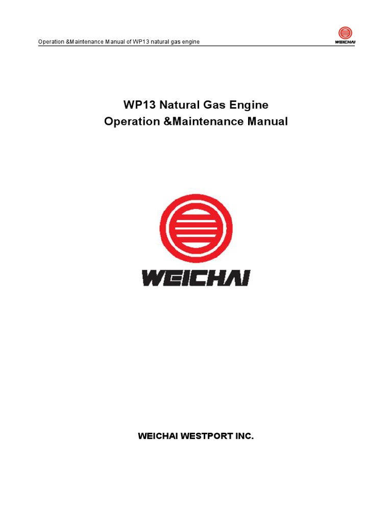 WP13NG Natural Gas Engine Operation &maintenance Manual | PDF | Home & Garden