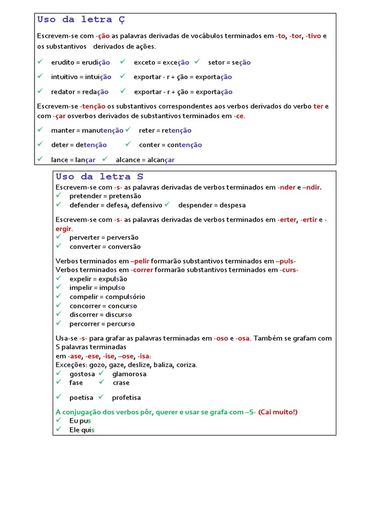 Dicas de Ortografia para Imprimir | PDF | Linguística | Unidades semânticas Dicas de Ortografia para Imprimir | PDF | Linguística | Unidades semânticas