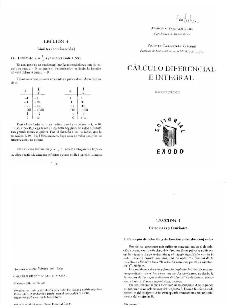 Calculo Diferncial e Integral Satallo y Carbonell - Compress | PDF