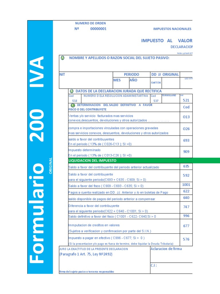 Formulario Iva | PDF