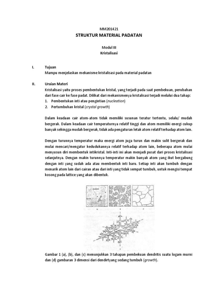 Modul III - Kristalisasi | PDF